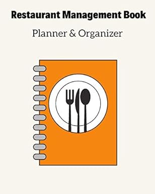 Restaurant Management Book Planner & Organizer: Publishing, Caprica: 9781097938957: Amazon.com ...