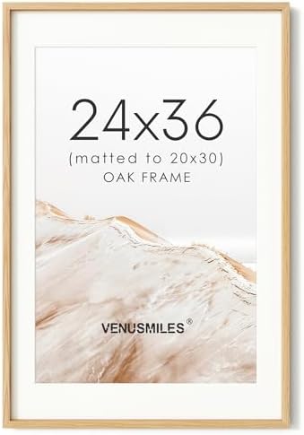 Amazon.com - 24x36 Poster Frame, USA-Sourced Natural Maple Wood Picture ...
