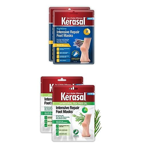 Amazon.com: Bundle of Kerasal Nighttime Intensive Repair Foot Masks ...