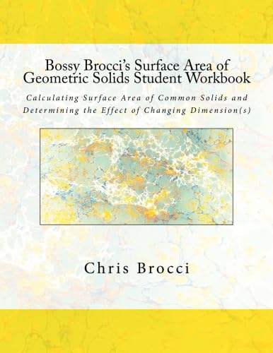 Bossy Brocci's Surface Area of Geometric Solids Student Workbook ...