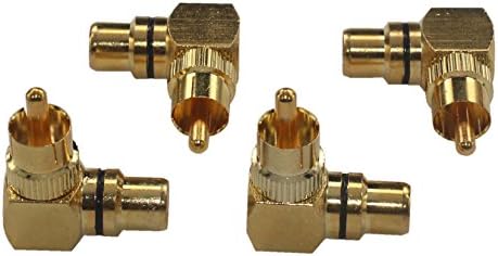 Amazon.com: Warmstor 8-Pack RCA Right Angle Adapter 90 Degree RCA Male ...
