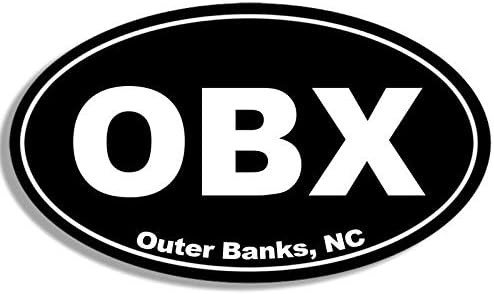 Amazon.com: 3x5 inch Oval Black OBX Outer Banks NC Sticker - North ...