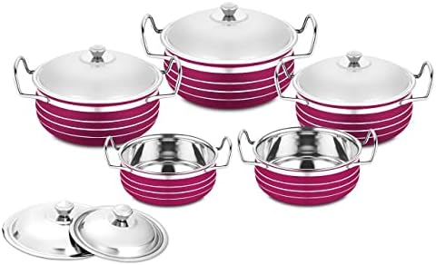 Buy Classic Essentials Stainless Steel Handi Set with Lid | Copper ...