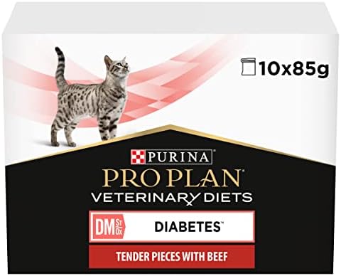 PRO PLAN VETERINARY DIETS DM Diabetes Management Wet Cat Food Beef ...