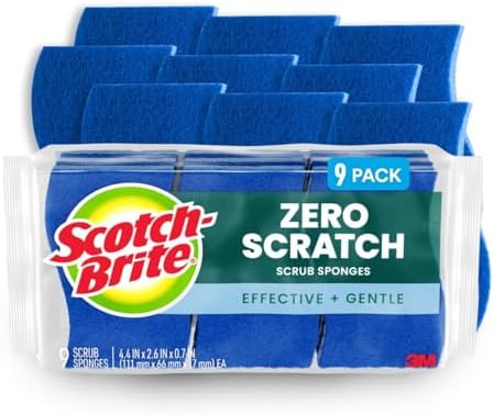 Amazon.com: Scotch-Brite Zero Scratch Scrub Sponge, 9 Units per Each