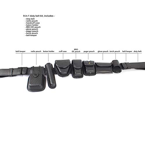 9-in-1 Police Duty Belt Kit with Pouches, Law Enforcement Utility Belt ...