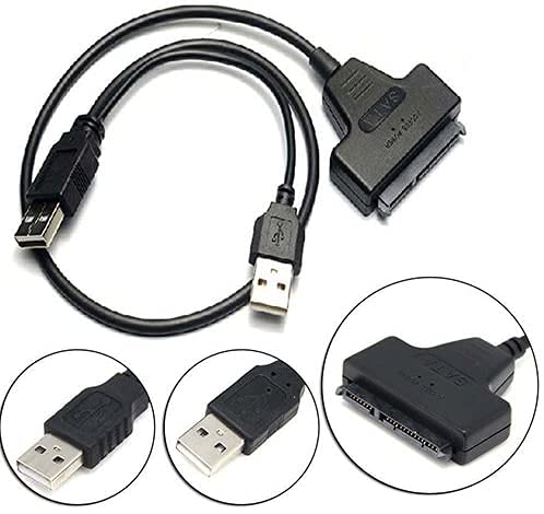 Multibao USB 2.0 to SATA Serial ATA 15+7 22P Adapter Cable For 2.5″ HDD ...