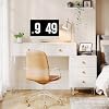 Amazon.com: Tribesigns White Desk with 5 Drawers, Modern Computer Desk ...