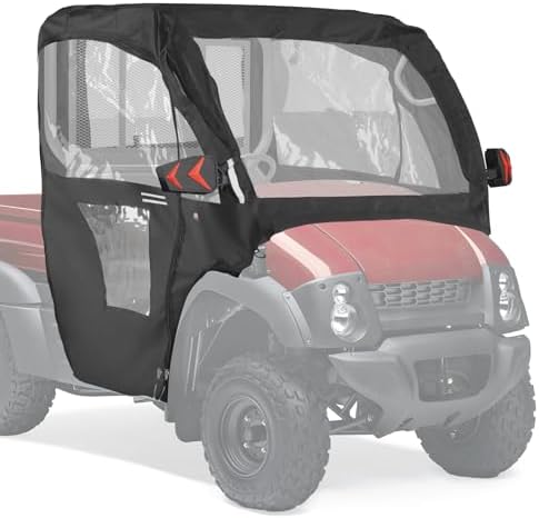 Amazon.com: KEMIMOTO PVC UTV Cab Enclosure Compatible with Kawasaki ...