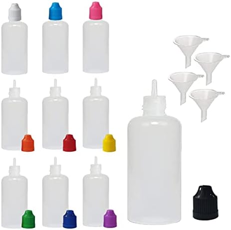 FINEASY 25 Pcs Dropper Bottles 50ml & 10ml, Plastic Squeezable Eye ...