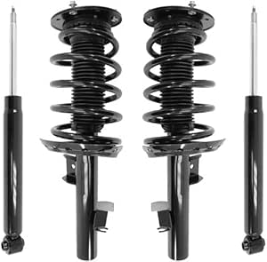 Amazon.com: Front and Rear Strut Coil Spring and Shock Absorber ...