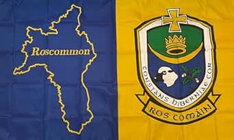 OFFICIAL IRELAND GAA crest COUNTY FLAG compatible with ROSCOMMON map ...