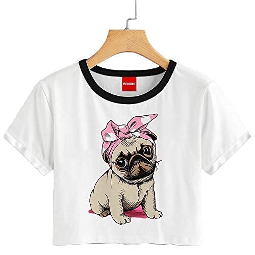 Blusa Perro Pug Mono Rosa Mascota Fiesta Cumpleanos Dama Nina Playera ...