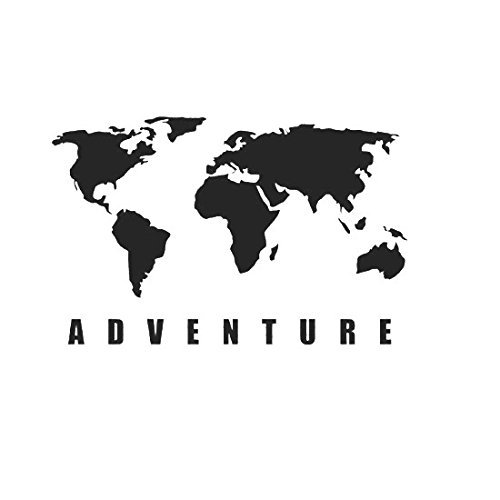 ARWY World map Auto Hood Bumper Front Sides Bike Stickers Black car ...