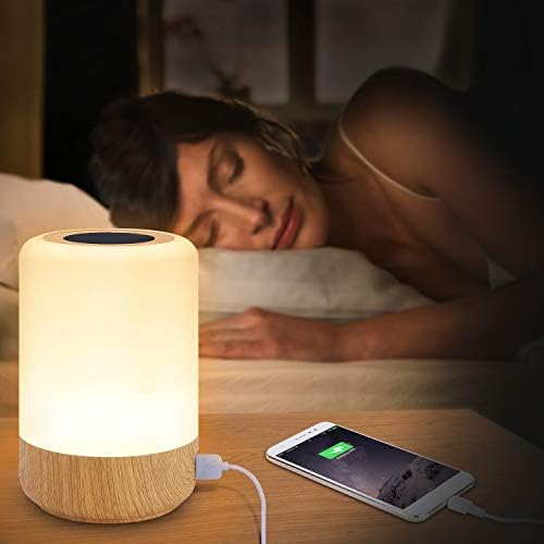COOLWEST USB Bedside Table Lamp, Modern Table & Desk Lamp with USB ...