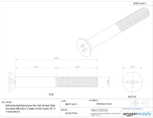 Snapklik.com : Small Parts 18-8 Stainless Steel Machine Screw, Plain ...