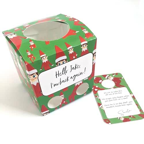 Personalised Elf Arrival Box, Christmas Elf Arival Crate, Customise ...