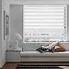 Amazon.com: Changshade Custom Size Cordless Zebra Blinds for Window, Light Filtering Dual Layer ...