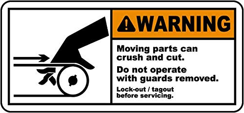 Warning. Moving Parts can Crush and Cut. Do not Operate with Guards ...