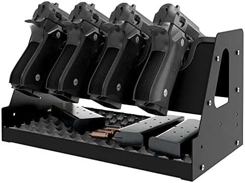Amazon.com: UNITEDPOWER Wall Mount Pistol Rack, 4 Handgun Holder for ...