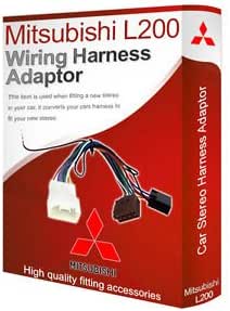 Mitsubishi L200 CD radio stereo wiring harness adapter lead loom ISO ...