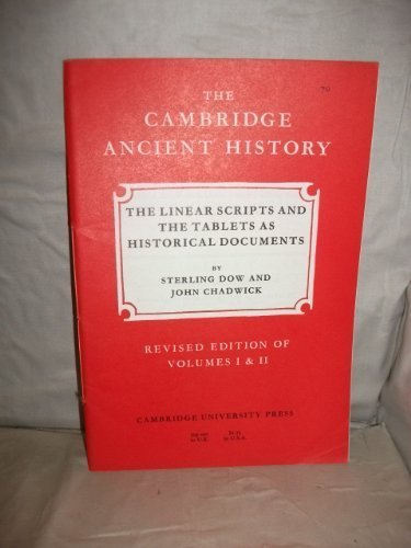 Amazon.com: The Cambridge Ancient History (Fascicle): 70: The Linear ...