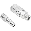 Conector Rápido para Manguera de Aire 1/2 pulg NPT, 4 Piezas Alto Flujo ...