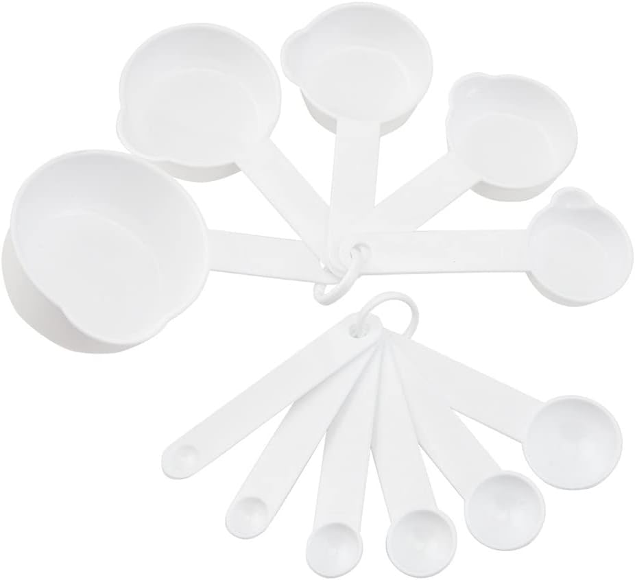 Amazon.com: Set of 11 Pieces Plastic Measuring Cups and Spoons Set ...