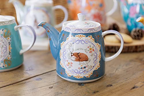 London Pottery Ceramic Bell Shaped Filter Teapot, Fox, 1 L, Labelled ...