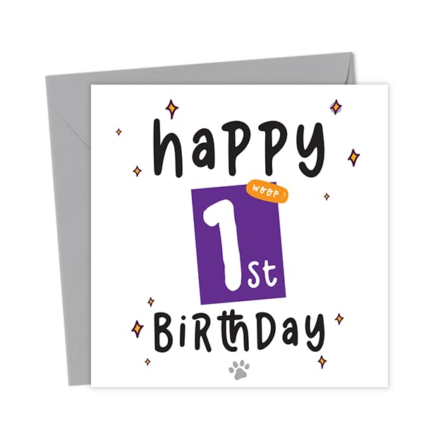 1st Birthday Card for dog | Happy 1st Birthday to The Dog Card ...
