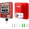 Amazon.com : QWORK Wired Emergency Sound and Light Fire Alarm Station ...