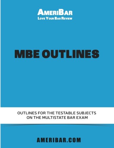 MBE Outlines: Bar Review, AmeriBar: 9781502359032: Amazon.com: Books