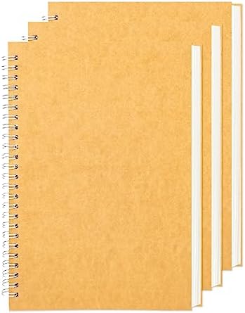 Amazon.com : DSTELIN 9 inch x 6 inch, 100GSM, Blank Spiral Notebook, 3 ...