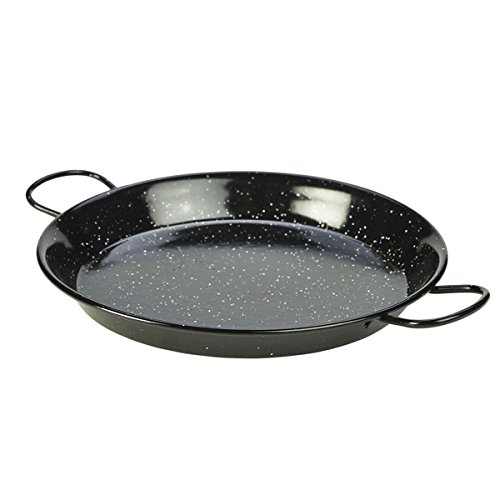 Chabrias Enamelled Carbon Steel Pan (Naturally Non-Stick) Paella Pan 32 ...