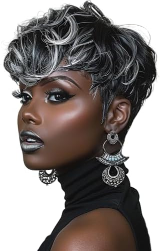 Amazon.com : BOBCOO Pixie Cut Wig Short Wigs for Black Women Short ...