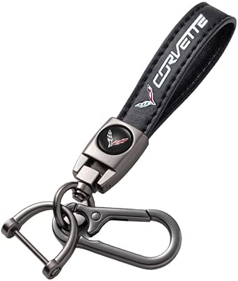 Amazon.com: WiiFiive Leather Car Keychain for Corvette C1 C2 C3 C4 C5 ...