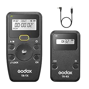 Godox TR-S2 Remote Shutter Release for Sony, Wireless Shutter Release Intervalometer Compatible ...