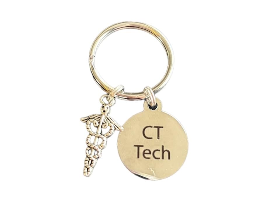 Amazon.com: CT Tech Keychain, Radiology, Graduation, Skeleton, Caduceus ...