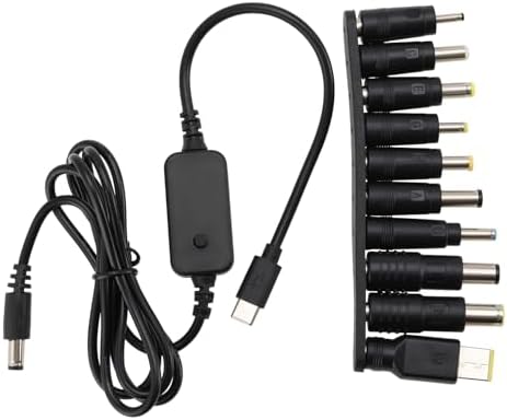Amazon.com: YINETTECH DC Adapter Cable Type C to DC5521 5V/9V/12V/15V ...
