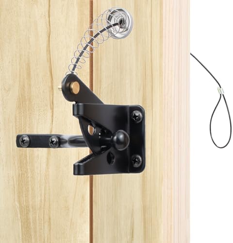 Amazon.com: Self Locking Gate Gravity Latch Stainless Steel Spring ...