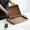 Amazon.com - VISIBLE Brand Solid Walnut Wooden Serving Tray 1 Pcs with ...