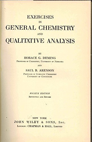 Exercises in general chemistry and qualitative analysis: Deming, Horace ...
