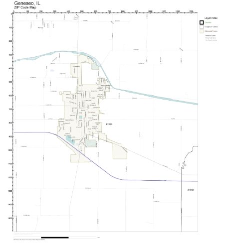 ZIP Code Wall Map of Geneseo, IL ZIP Code Map Not Laminated: Amazon.com ...