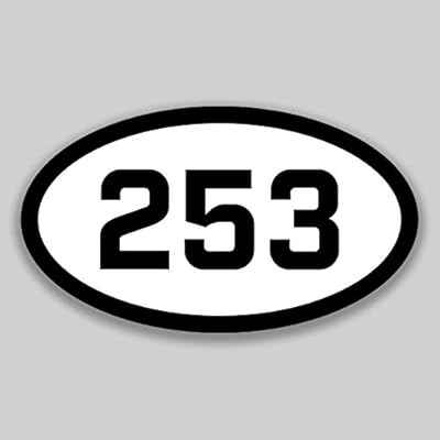 Adesivo de código de área DHDM 253 Washington Tacoma Auburn East