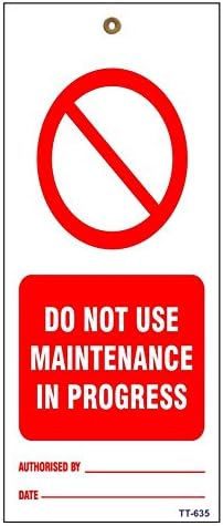 Signageshop Do Not Use Maintenance In Progress Tag (Pack Of 12 ...