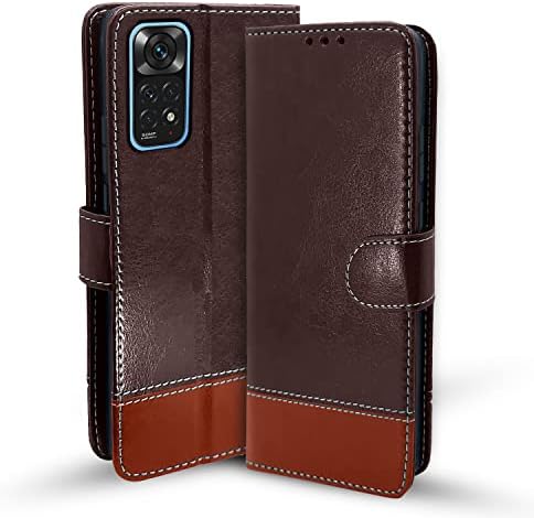 Pikkme Mi Redmi Note 11 / Note 11S Flip Cover | Dual-Tone PU Leather ...