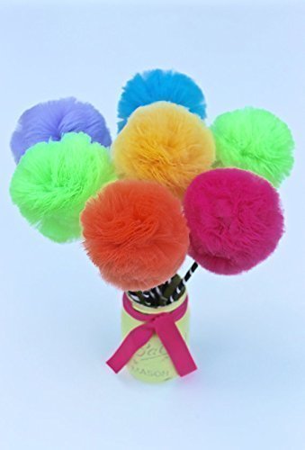 Amazon.com: Truffle Tree PREMIUM Tulle Pom Pom Wands - Set of 10 ...