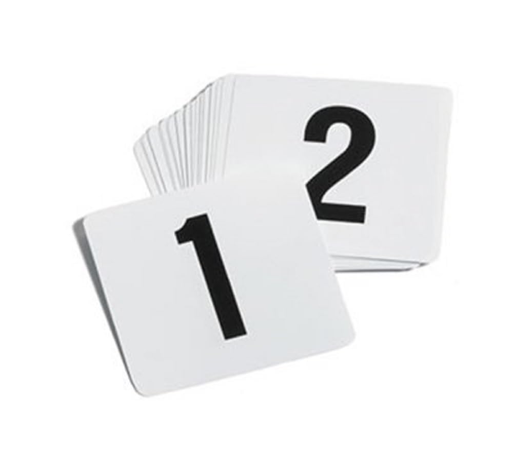 Snapklik.com : 1-100 Plastic Table Numbers 4" X 4" Black On White Color ...