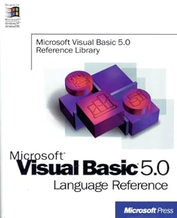 Microsoft Visual Basic 5.0 Language Reference (Microsoft Visual Basic 5.0 Reference Library ...