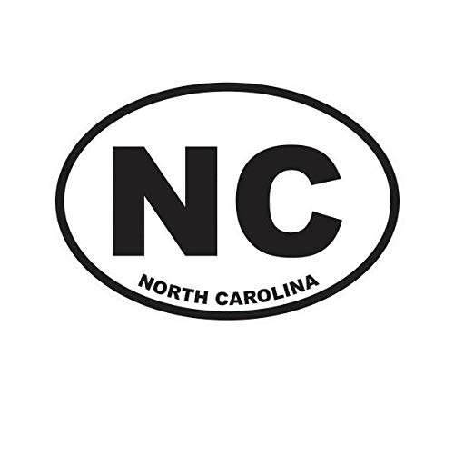Amazon.com: EW Designs North Carolina State Oval Sticker Decal Vinyl NC ...